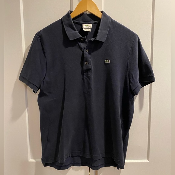 Lacoste | Shirts | Lacoste Mens Navy Blue Polo Shirt | Poshmark